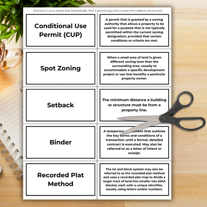 Real Estate Flashcards, Printable PDF Flashcards – Study with Dee